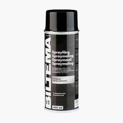 Spraymaling, metallic, sort, 400 ml - Biltema.dk