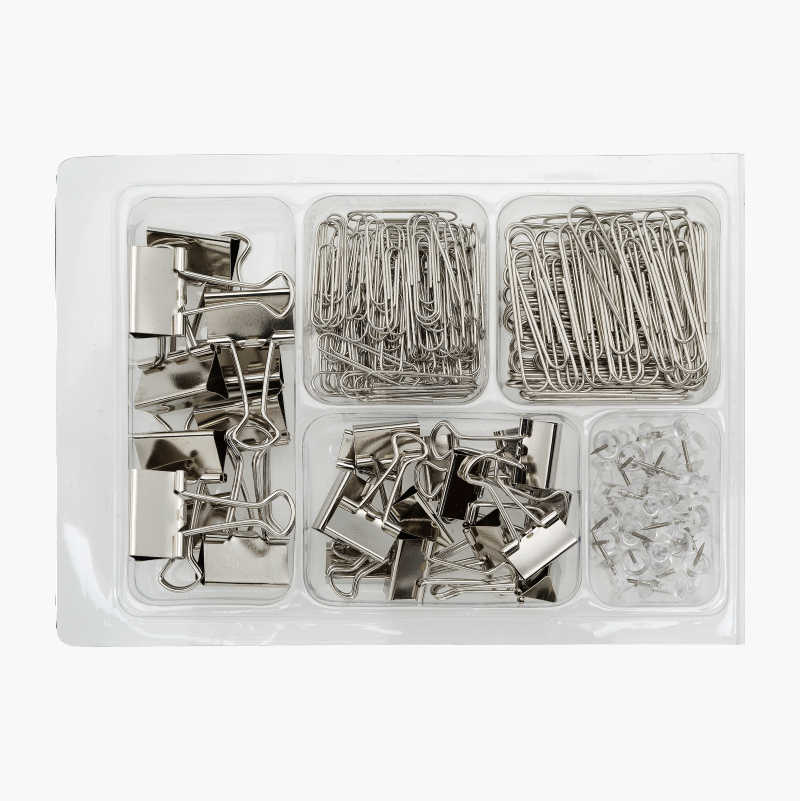Paper pins and clips set - Biltema.se
