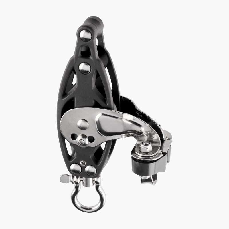 Fiddle Block with Sheave and Clam Cleat, 35 mm - Biltema.no