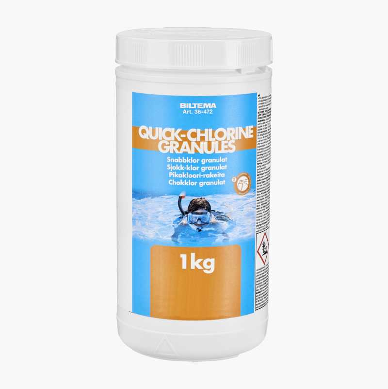 Quick-Chlorine Granules, 1 kg - Biltema.fi