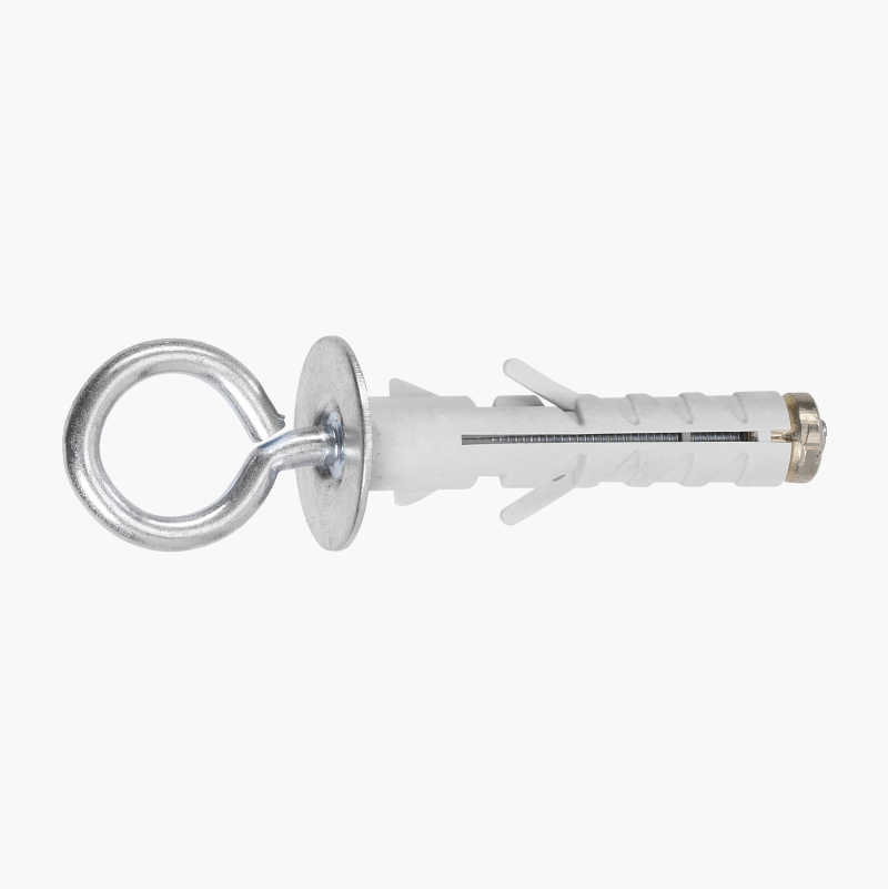 Nylon plug with screw hook, 20 pcs. - Biltema.fi