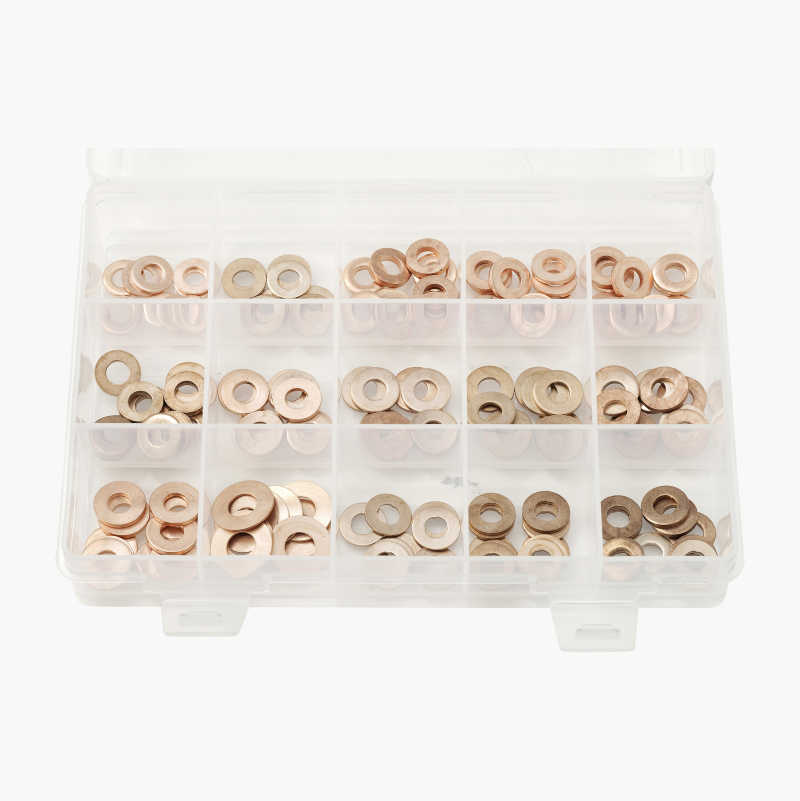 Copper washer set, 150 pcs - Biltema.no