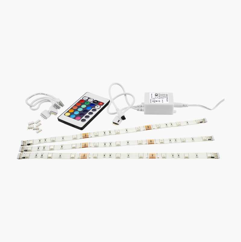 LED-lista, 3 kpl RGB - Biltema.fi