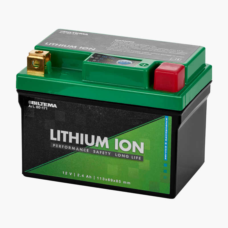 Lithium battery Lithum LiFePO4, 12 V, 2,4 Ah, 113 x 69 x 85 mm - Biltema.no