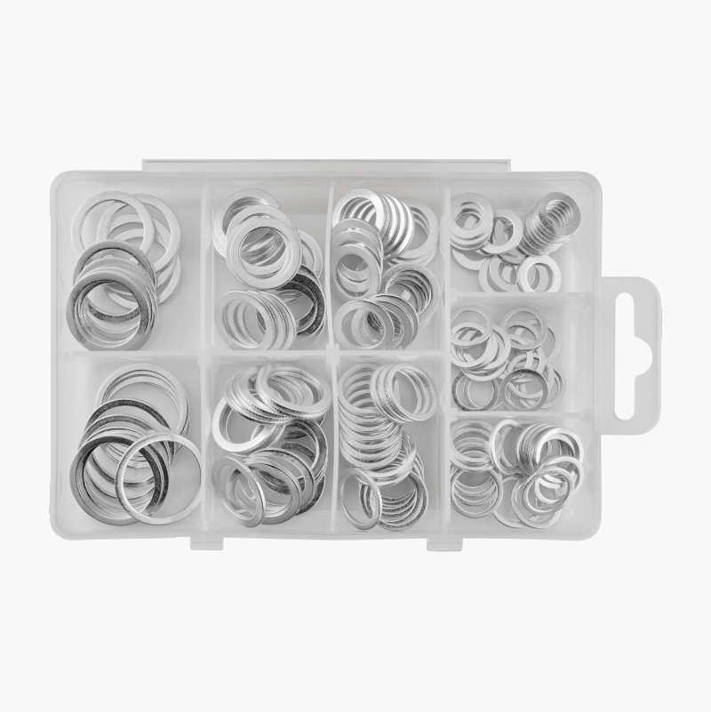 Aluminium Washers, 160-pack - Biltema.no