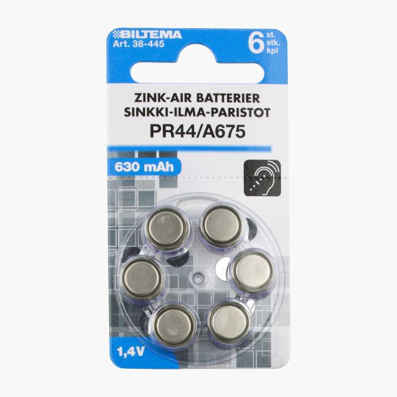 PR44 Zinc-Air Batteries, 6-pack - Biltema.no