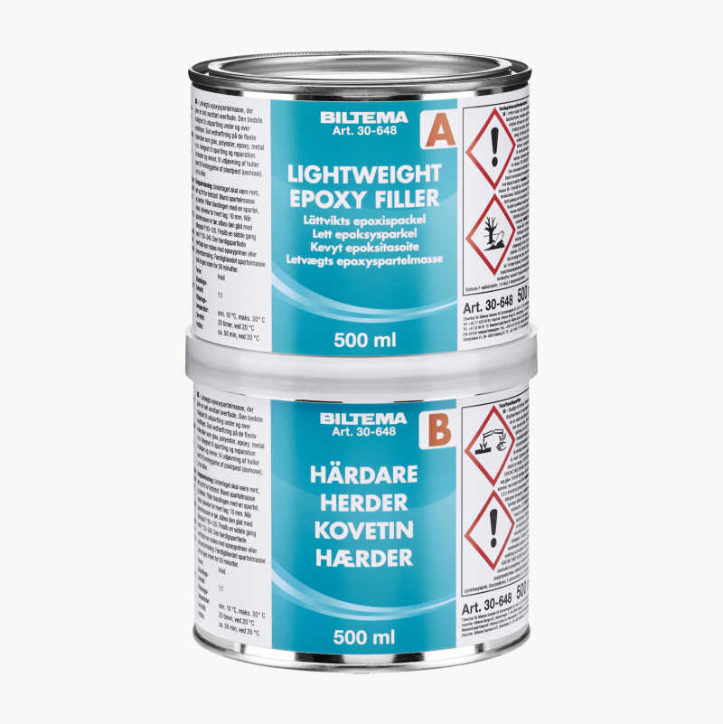 Lightweight Epoxy Filler, 2 x 500 ml - Biltema.dk