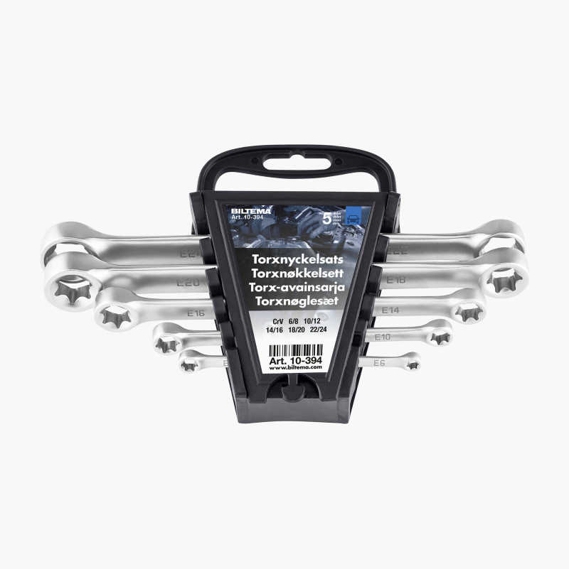 Ring spanner set, Torx, 5 parts, E6–E24 - Biltema.dk