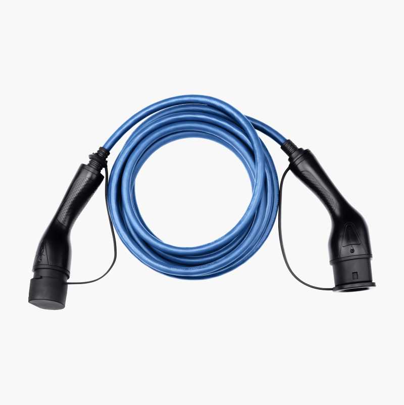 Laddkabel Typ 2 3-fas, 16/20 A, 8 m - Biltema.se