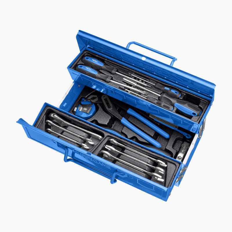 Toolbox and tools, 43 parts - Biltema.dk
