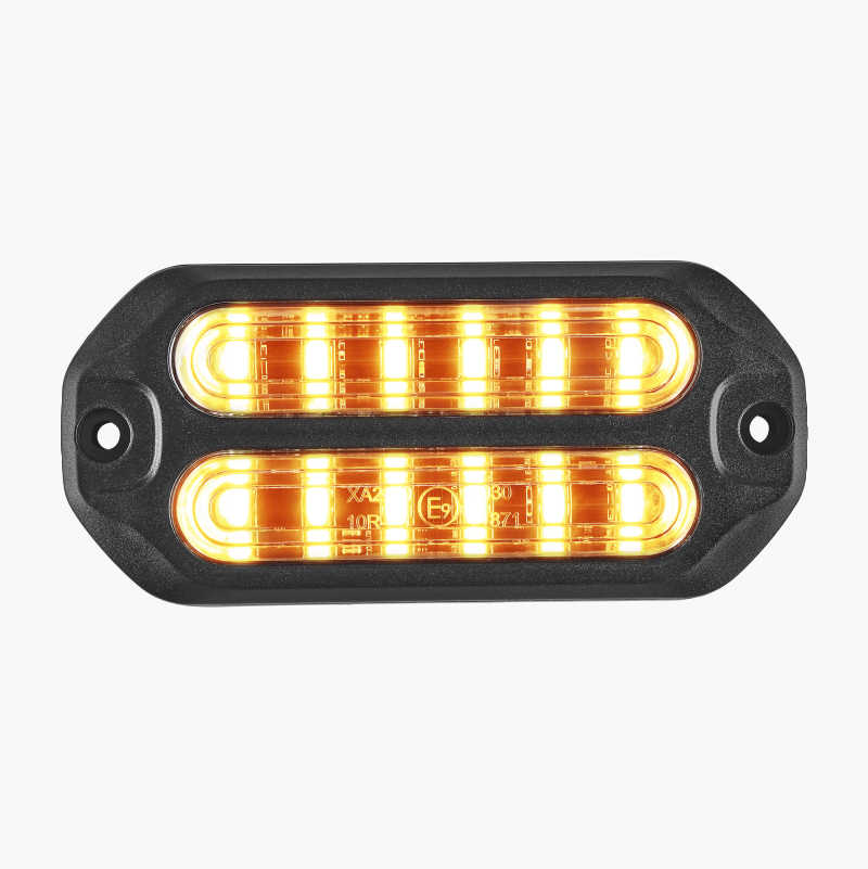 Strobe Light, 2-row, with 12 LEDs, orange - Biltema.no