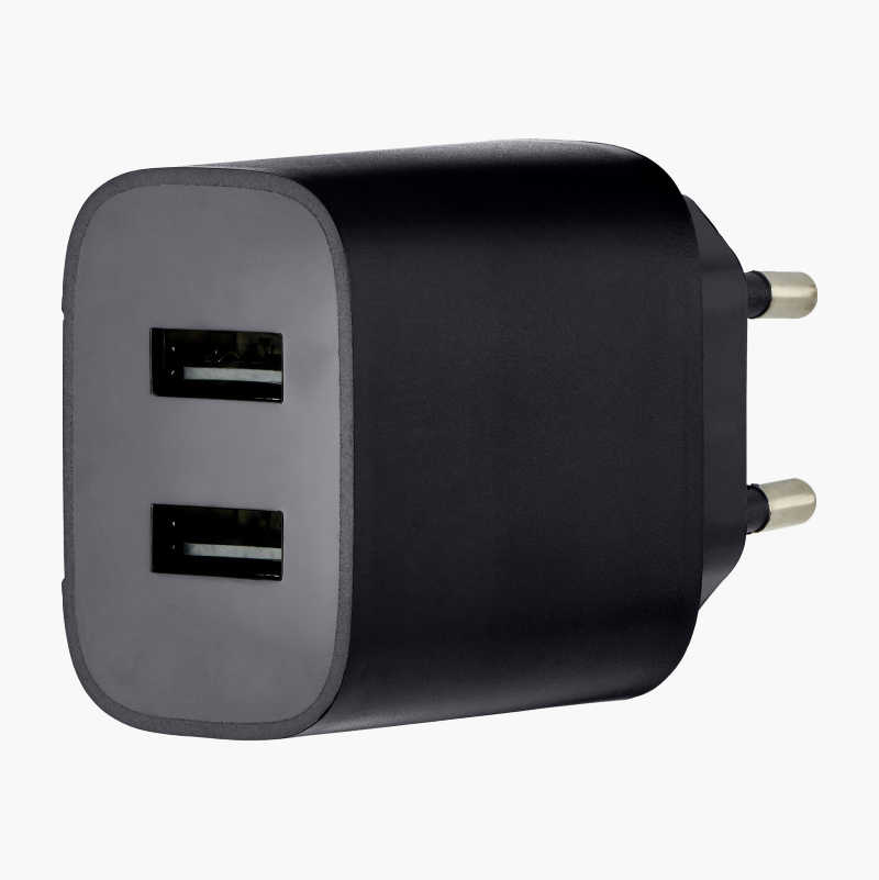 USB-laddare med 2 utgångar, Typ A, 2,4 A - Biltema.se
