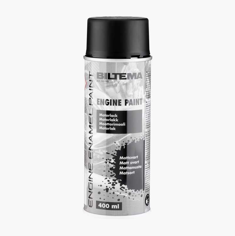 Engine paint, matte black, 400 ml - Biltema.no