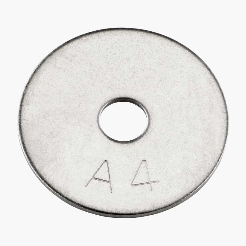 Rund skive M6 x Ø30 mm, A4, 10 stk. - Biltema.dk