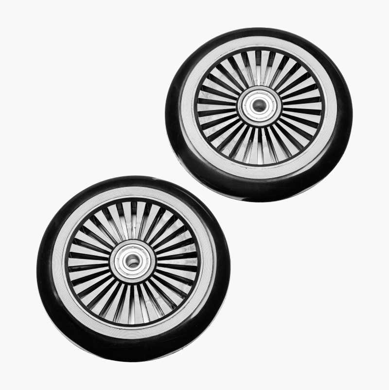 Kickbikehjul svart, 120 mm, 2-pakning - Biltema.no
