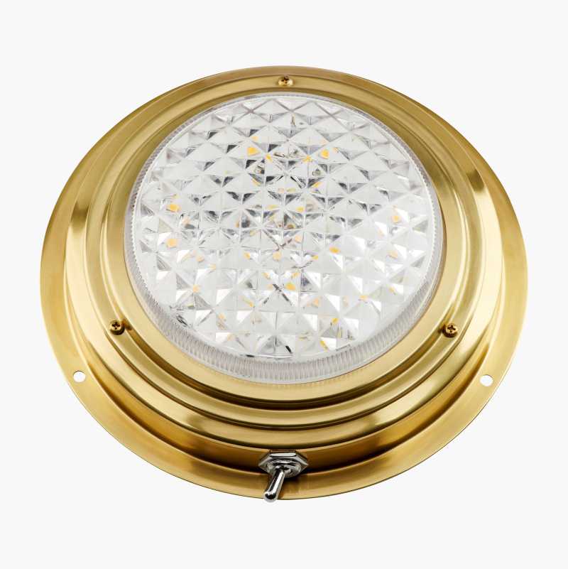 Bådlampe LED 12 V, messing - Biltema.dk