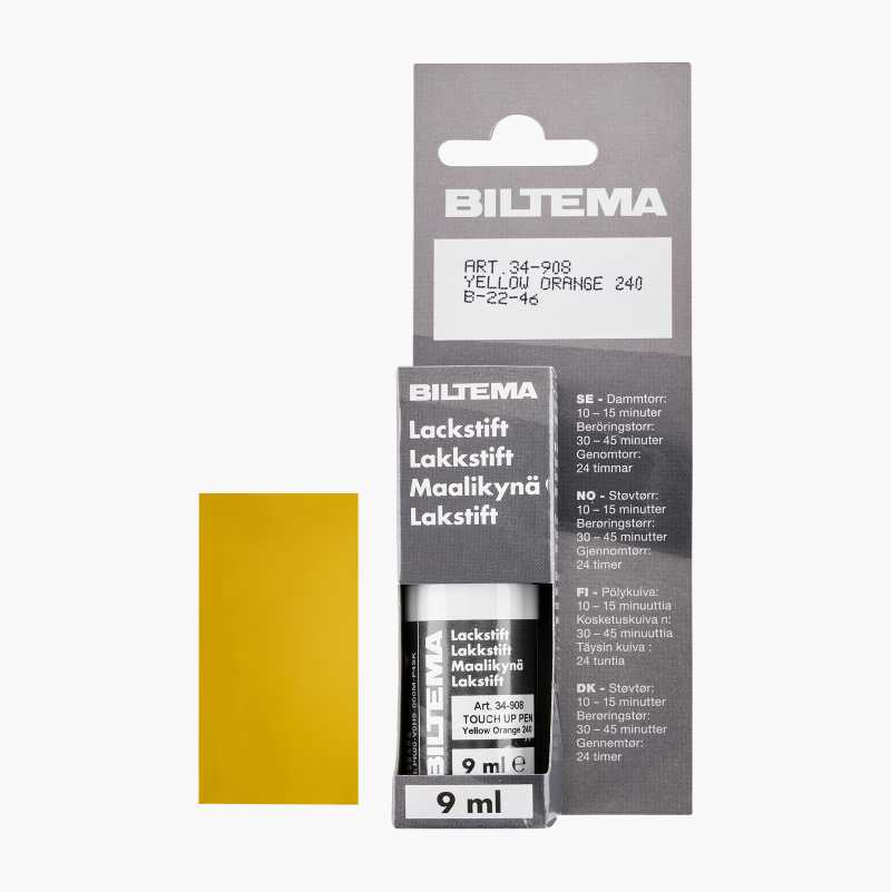 Lackstift, gul-orange 240, 9 ml - Biltema.se