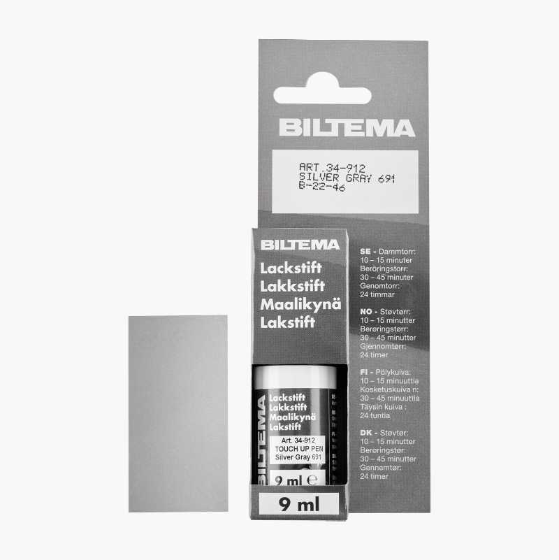 Lackstift, silvergrå 691, 9 ml - Biltema.se