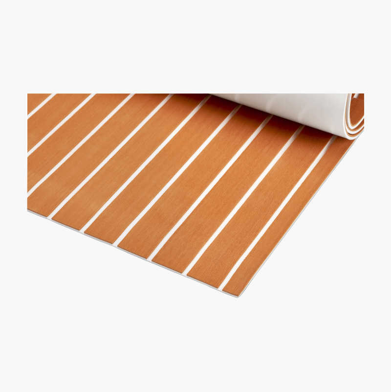 EVA Teak, teak-coloured, striped (white seams) - Biltema.fi