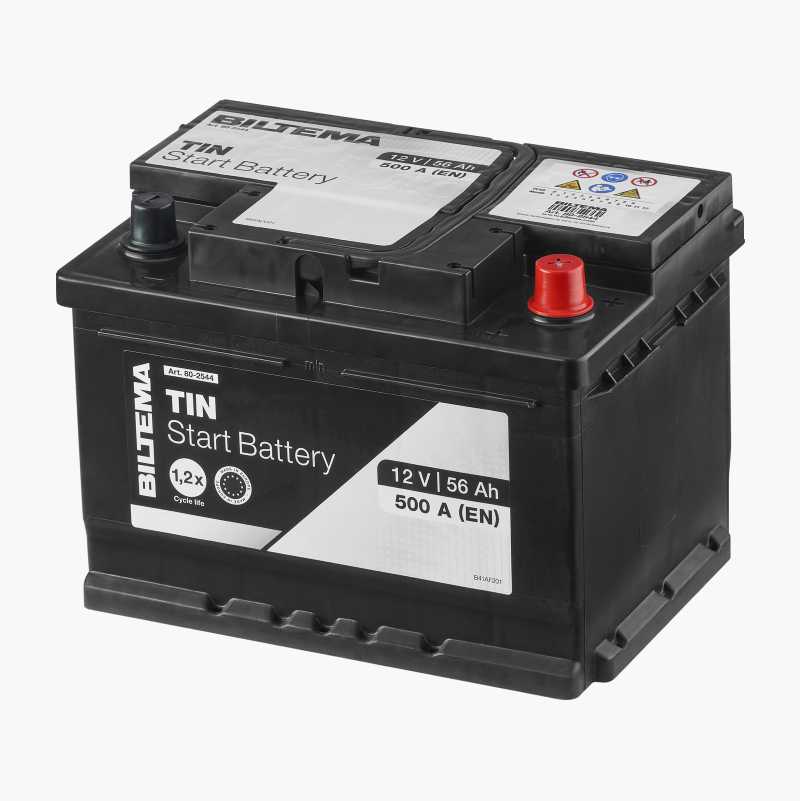 Startbatteri, 12 V, 56 Ah - Biltema.se