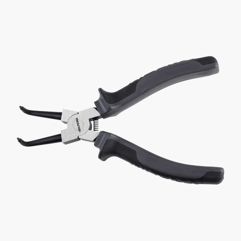 Locking ring pliers, internal, curved - Biltema.fi