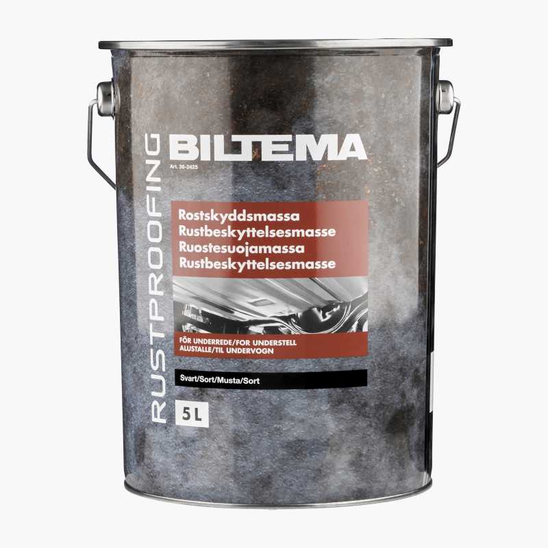 Rust-proofing undercarriage compound, black, 5 kg - Biltema.fi