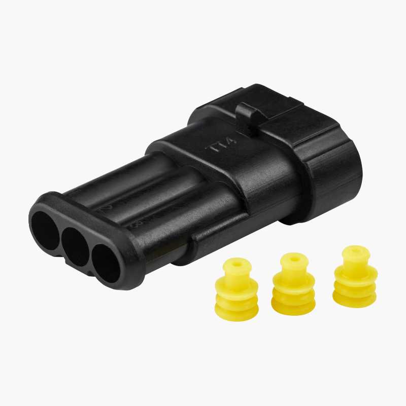 Pin connector housing, 3 pin, 10-pack - Biltema.no