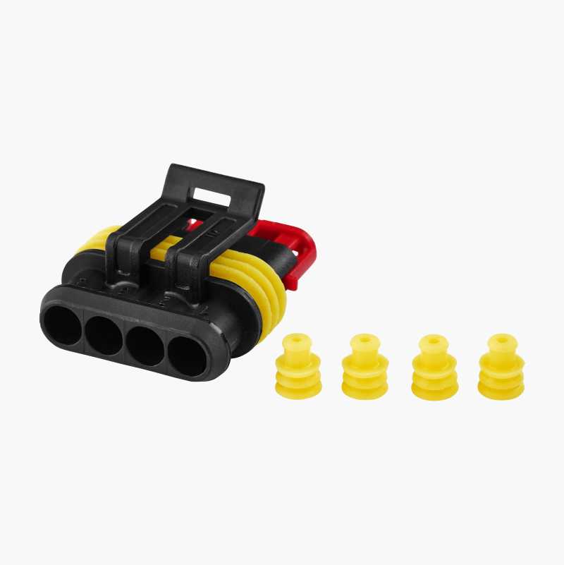 Socket connector housing, 4 pin, 10-pack - Biltema.fi