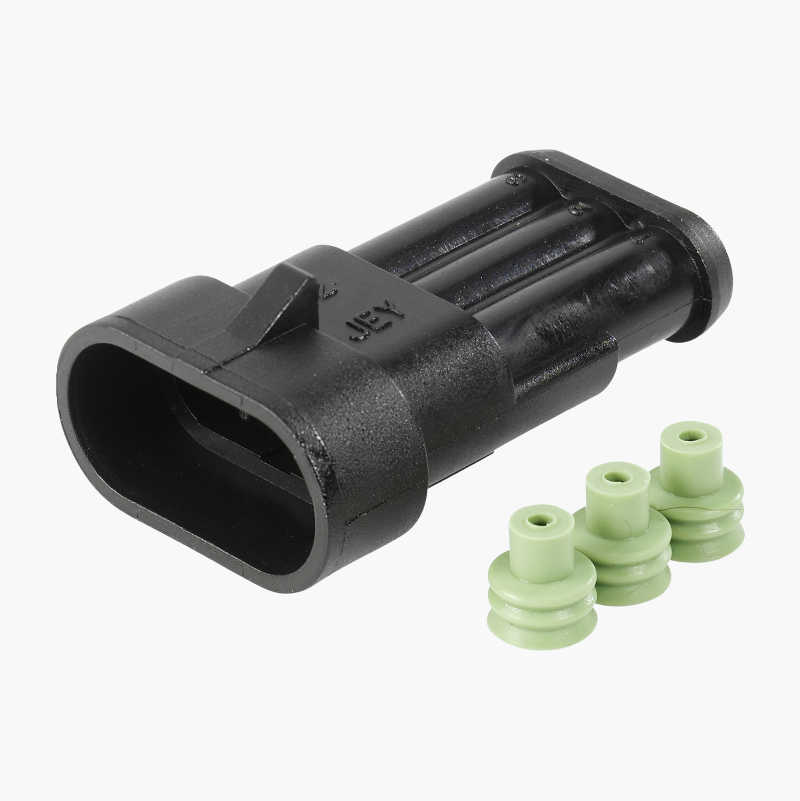 Pin connector housing, 3 pin, 10-pack - Biltema.fi