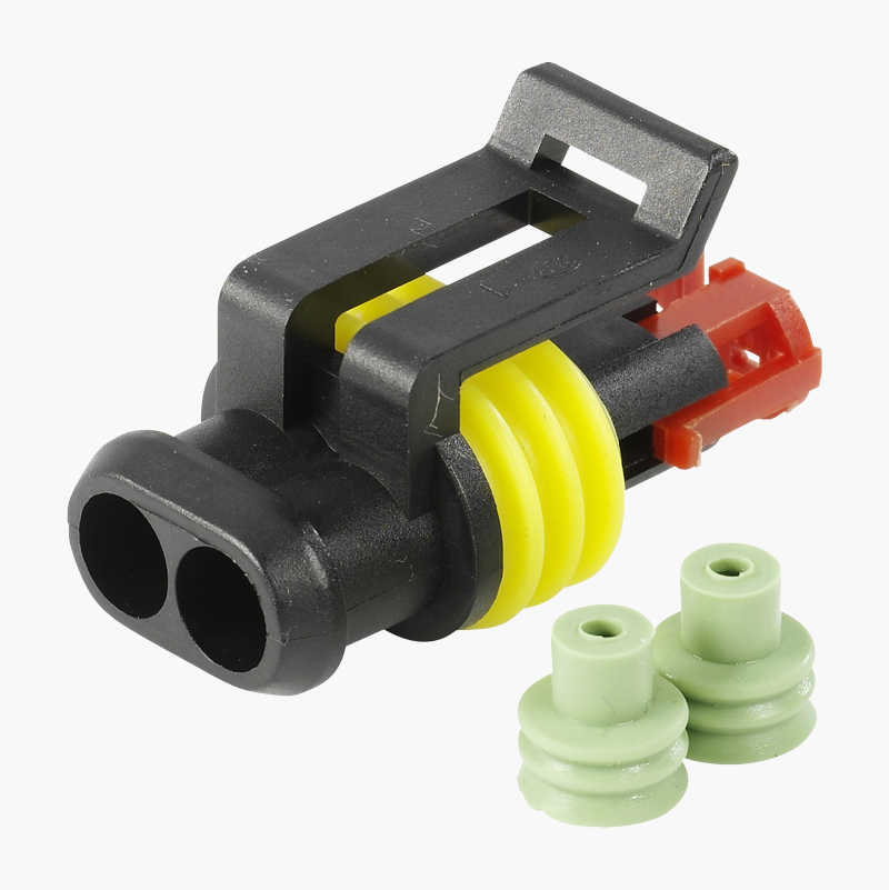 Socket connector housing, 2 pin, 10-pack - Biltema.no