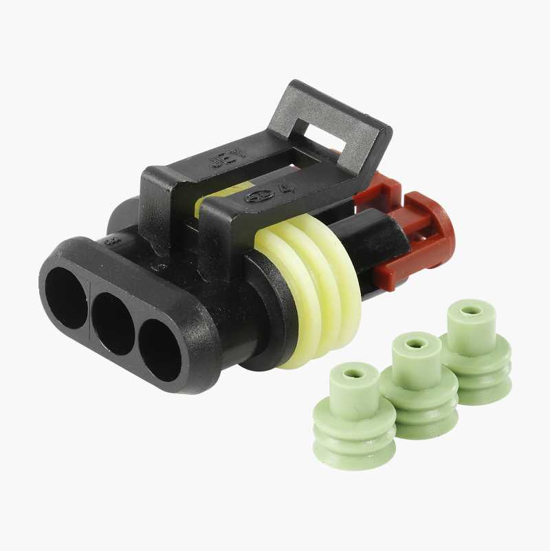 Socket connector housing, 3 pin, 10-pack - Biltema.no