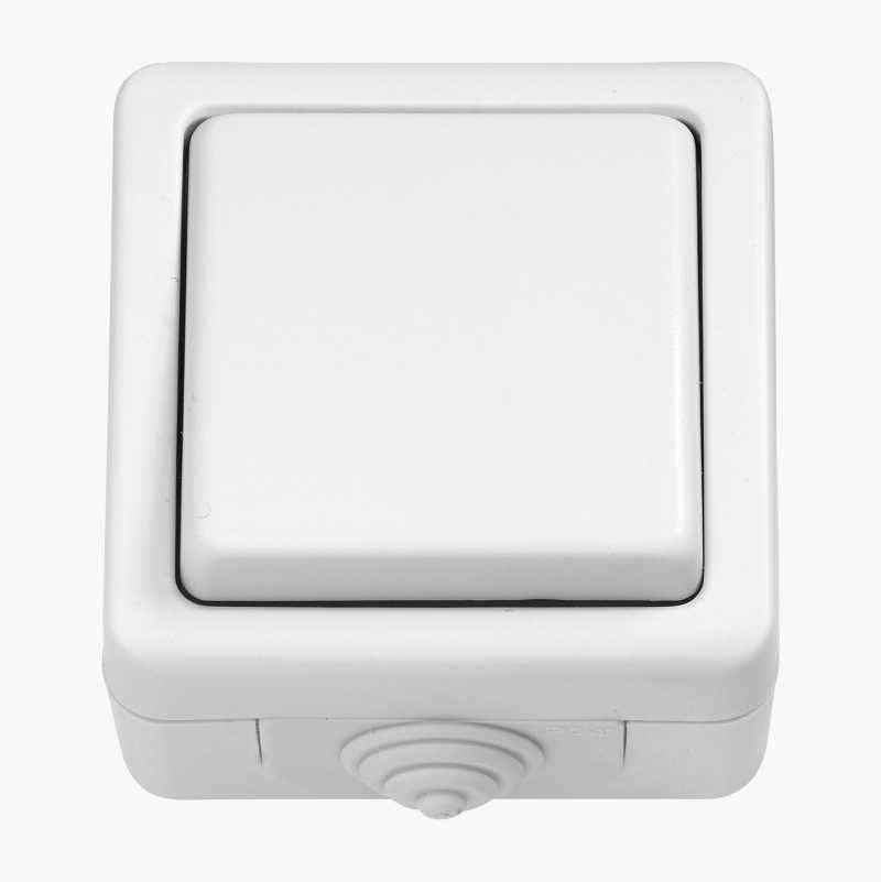 Outdoor Switch, single, white - Biltema.fi