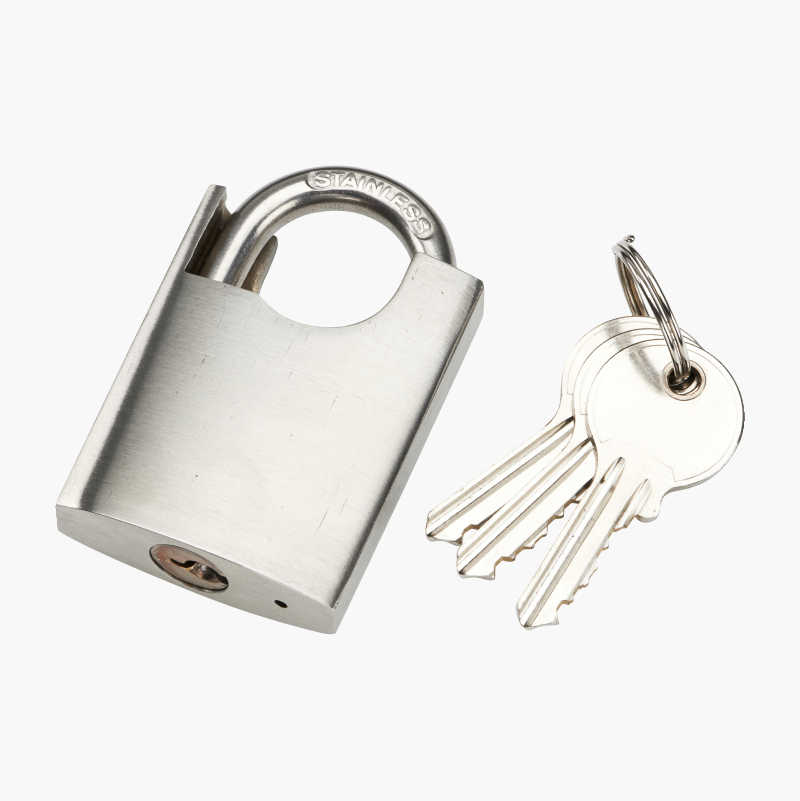 Padlock, stainless, 40 mm - Biltema.dk