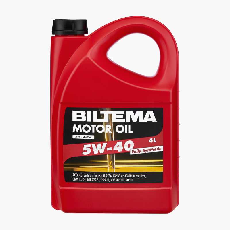 Fully synthetic motor oil 5W-40, ACEA C3, A3/B3, A3/B4, 4 litre ...
