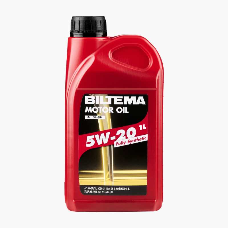 Fully synthetic motor oil 5W-20, ACEA C5, 1 litre - Biltema.fi