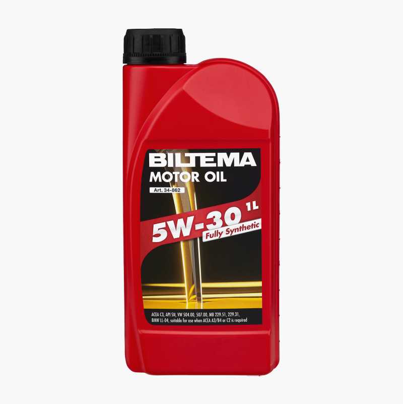 Fully synthetic motor oil 5W-30, ACEA C3, 1 litre - Biltema.se