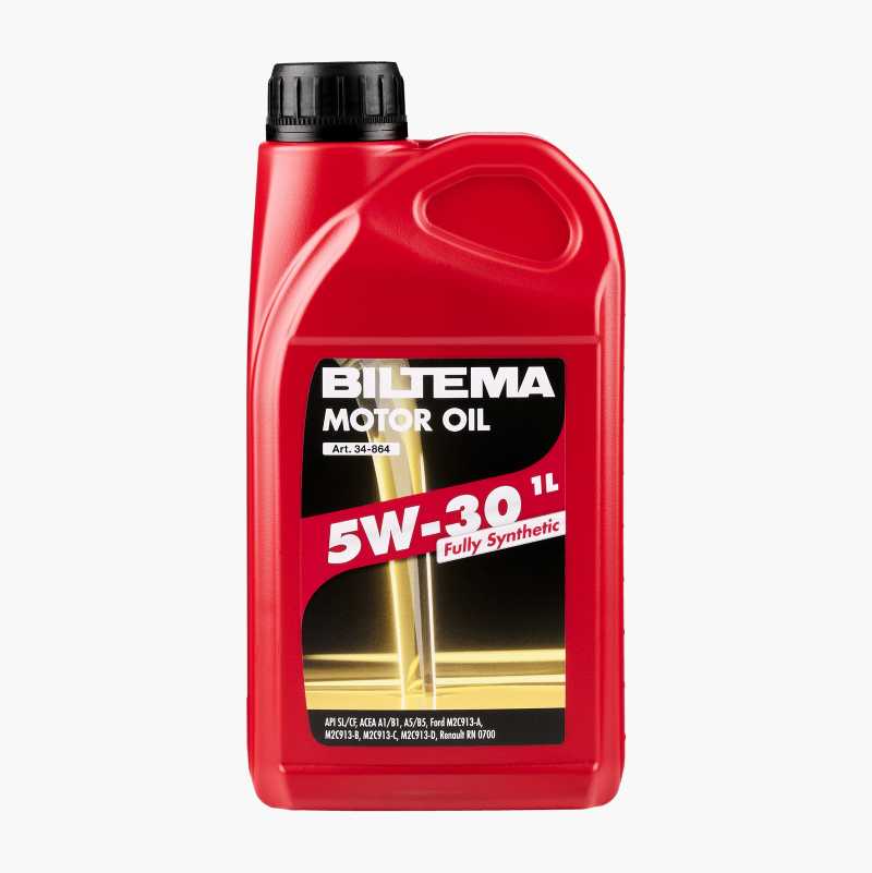 Fully synthetic motor oil 5W-30, ACEA A1/B1, A5/B5, 1 litre - Biltema.fi