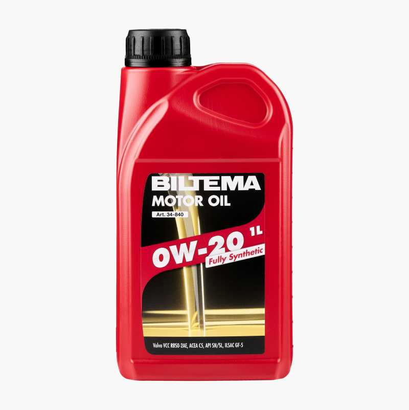 Fully synthetic motor oil 0W-20, ACEA C5, 1 l - Biltema.fi