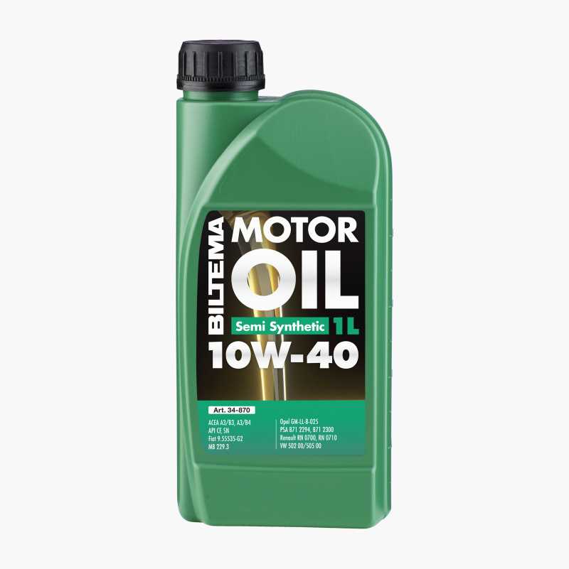 Semi-synthetic motor oil 10W-40, ACEA A3/B3, A3/B4, 1 litre - Biltema.dk