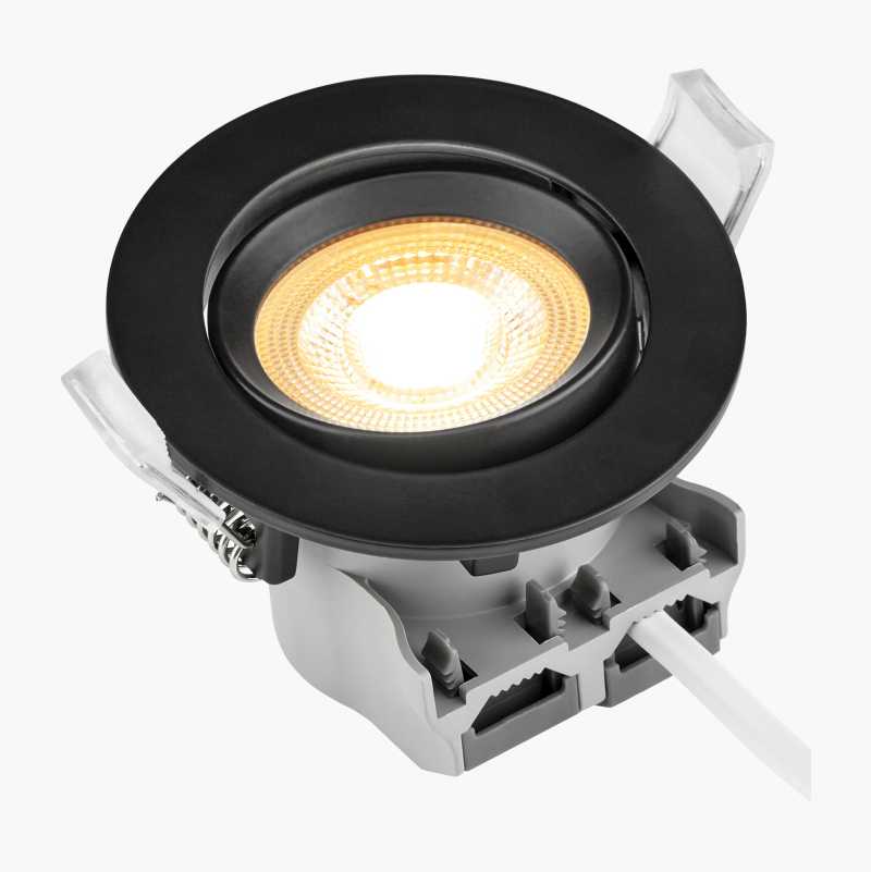 Innbyggingsspot LED, IP20, sort - Biltema.no