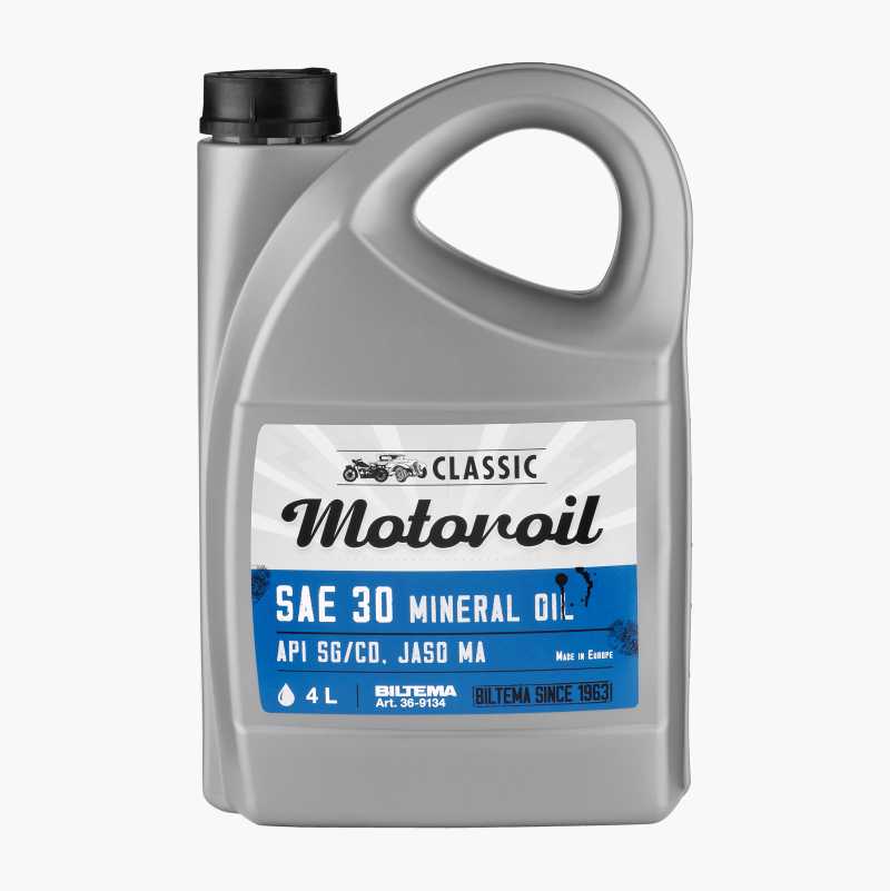 Motor oil for vintage cars SAE 30, 4 litre - Biltema.fi
