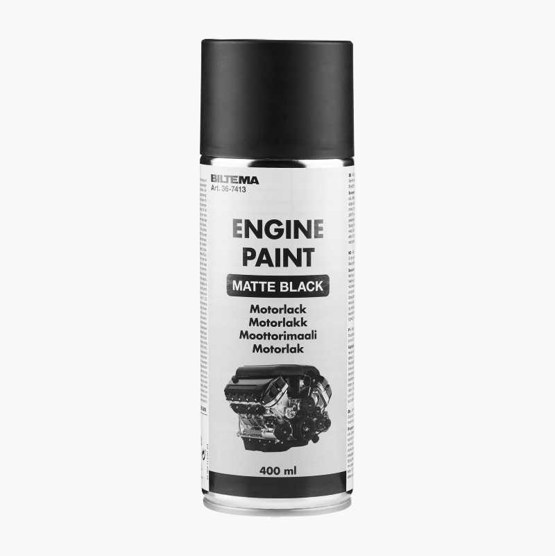 Engine paint, matte black, 400 ml - Biltema.no