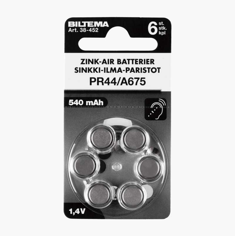 PR44 Sinkki-ilma-paristo, 6-pakk. - Biltema.fi