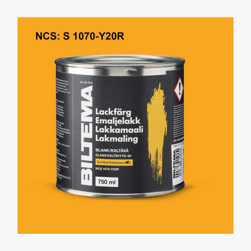 Lacquer paint, gloss, yellow - Biltema.fi