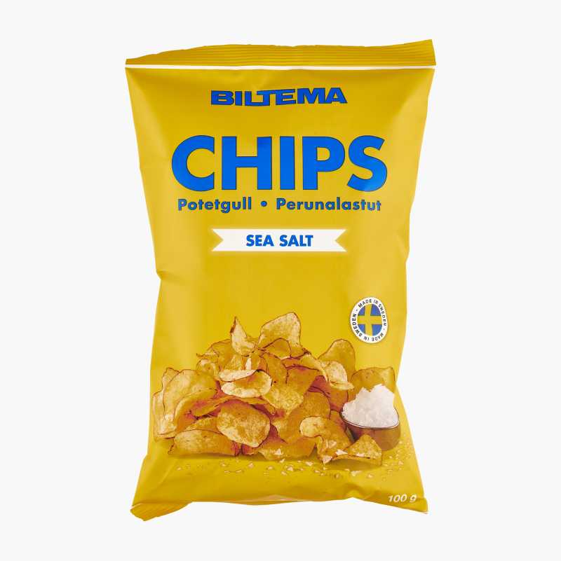 Chips, havsalt, 100 g - Biltema.dk