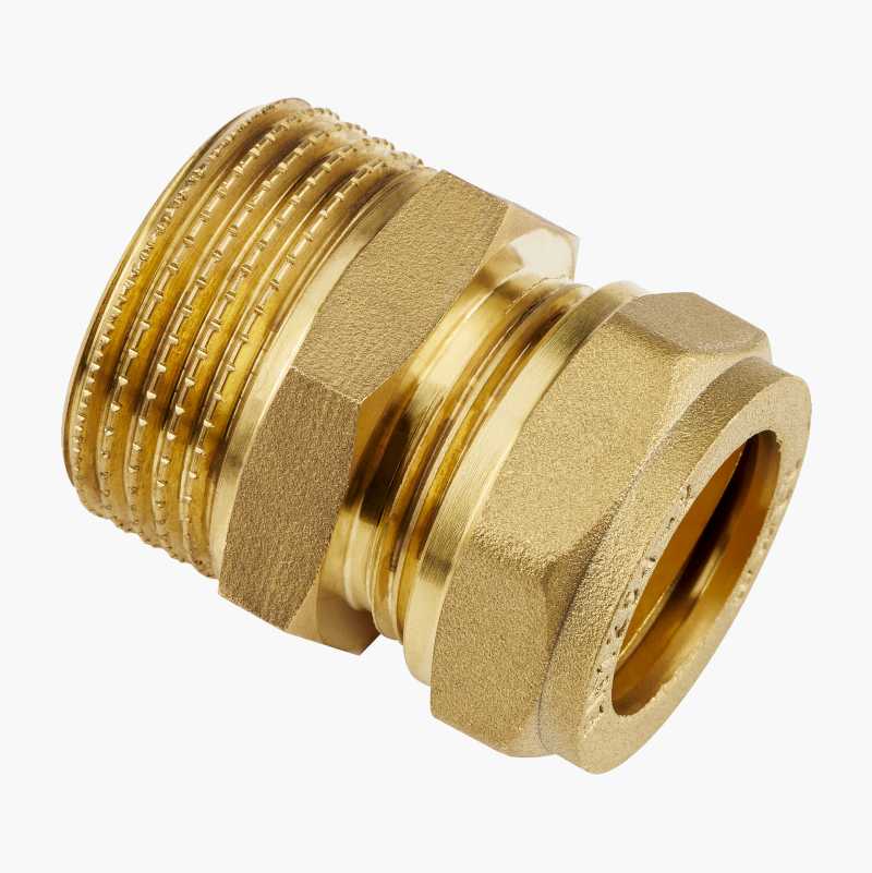 Clamp ring connector, straight, 15 x 1/2", external - Biltema.fi