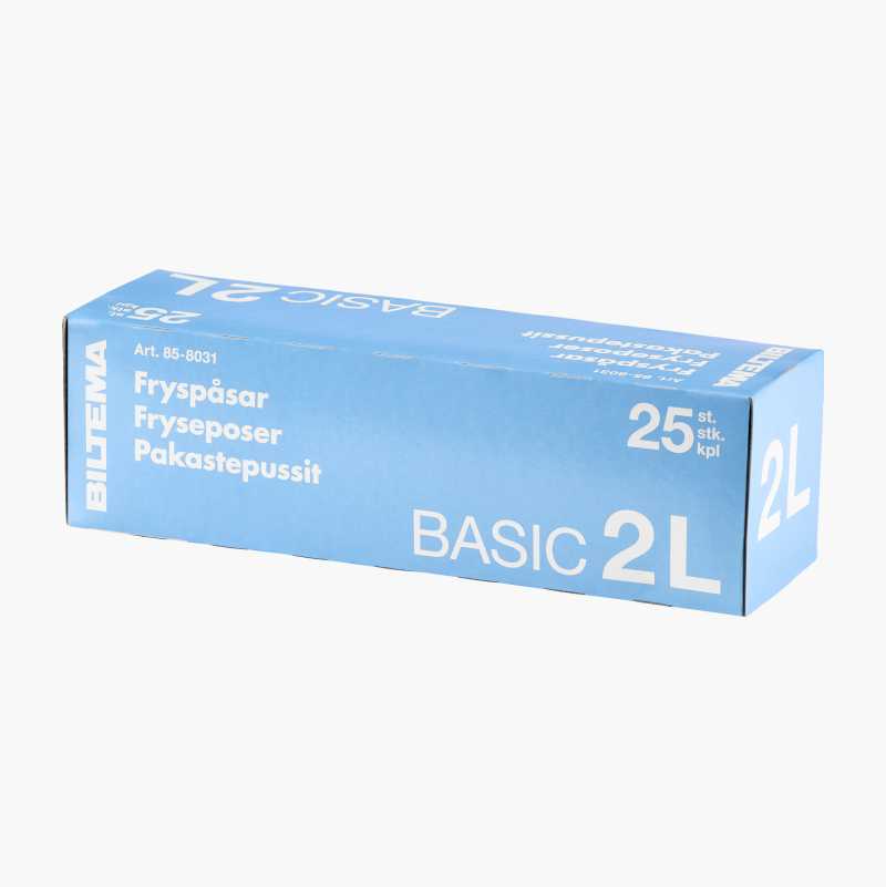 Fryseposer basic, 2 liter, 25-pk. - Biltema.no