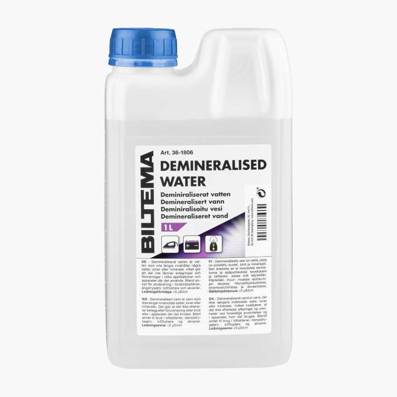 Demineraliserat vatten, 1 liter - Biltema.se