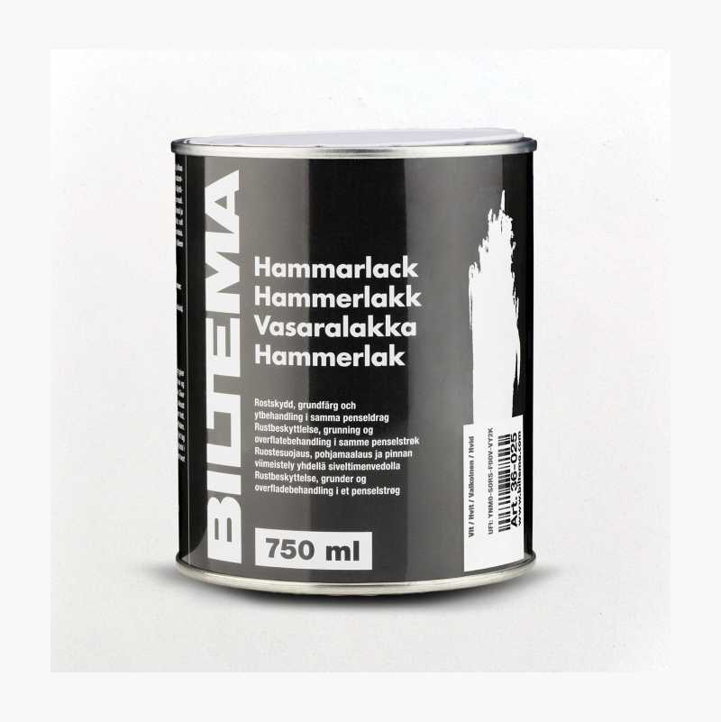 Hammer finish, white, 0,75 litre - Biltema.se