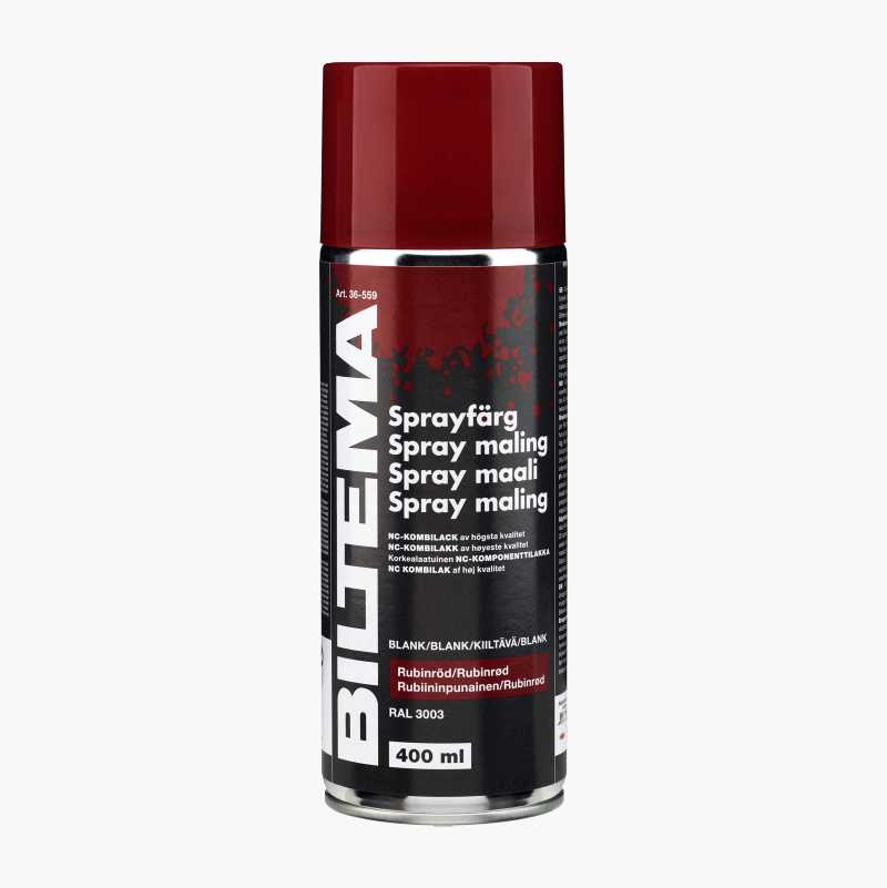 Spraypaint, gloss, ruby red, 400 ml - Biltema.se